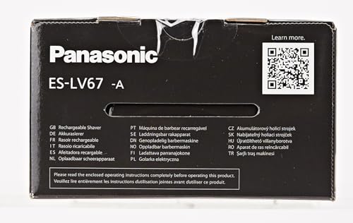 Panasonic ES-LV67-A803 Wet and Dry Shaver, 5 Shaving Heads with Linear Motor, Including Hair Trimmer, Navy Blue