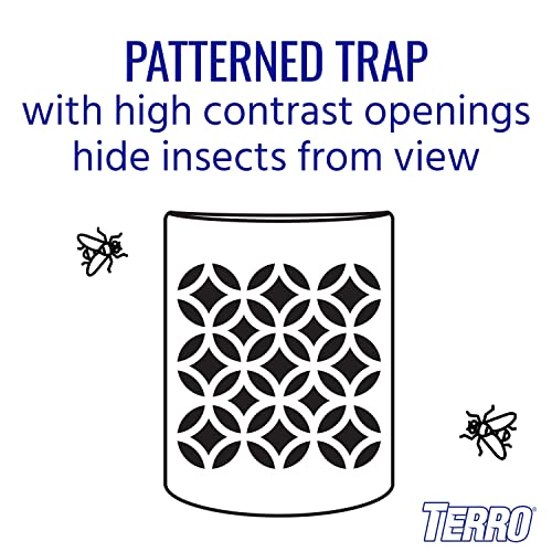 TERRO T550 Discreet Odorless Indoor Fly Trap Plus Lure - Attracts, Traps, and Kills House Flies