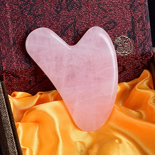 DOITOOL Massage Roller Skin Care Tools 2 Pcs Rose Roller Natural Jade Facial Roller Massager Set for Face Anti Aging Anti Wrinkle(Rose + Heart-Shaped Jade) Skincare Tools Skin Care Tools