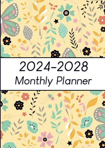 2024-2028 Monthly Planner: 5 Year Organizer and Appointments Agenda, From January to December, Size A4