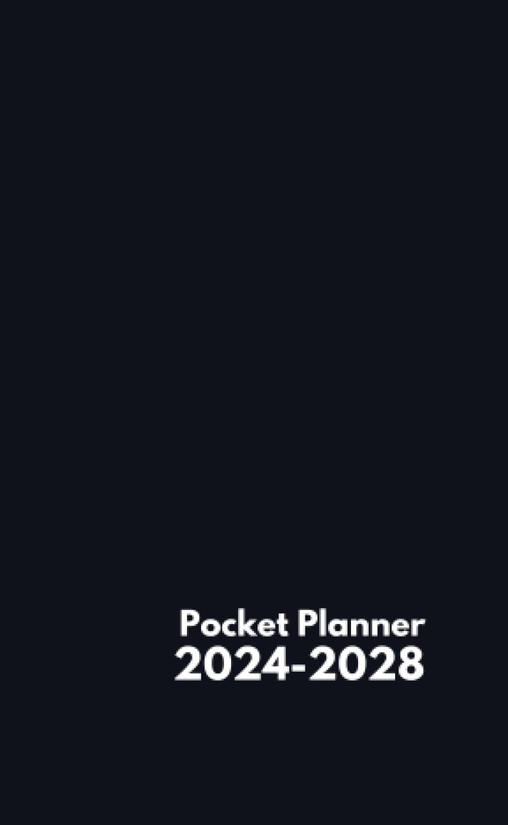 2024-2028 Monthly Planner: 5 Years from January 2024 to December 2028| Simple black cover
