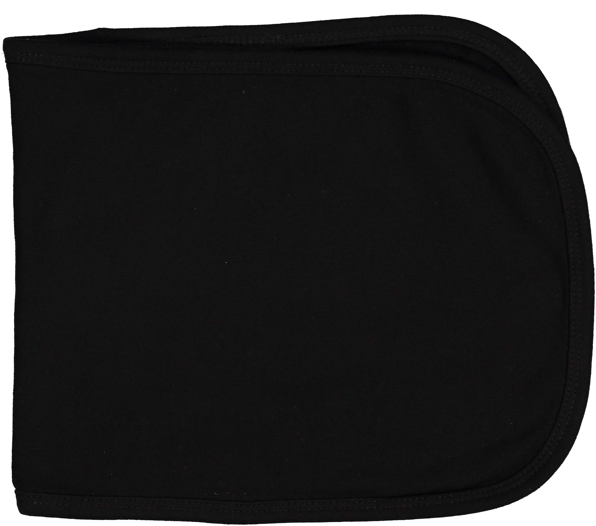 RABBIT SKINS Infant Terry Burp Cloth, Black, One Size