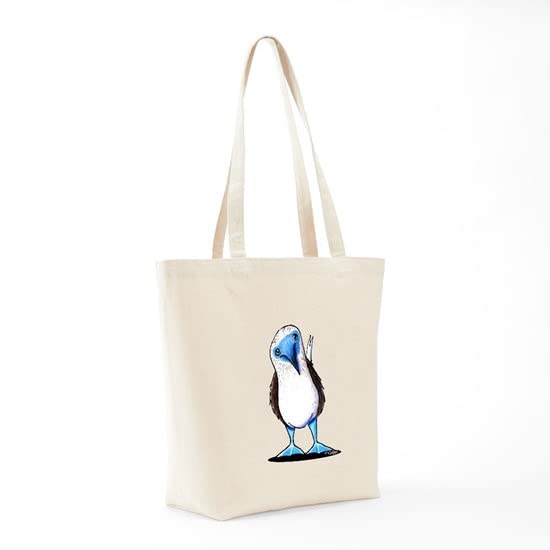 CafePress Blue Footed Booby Tote Bag Natural Canvas Tote Bag, Reusable Shopping Bag