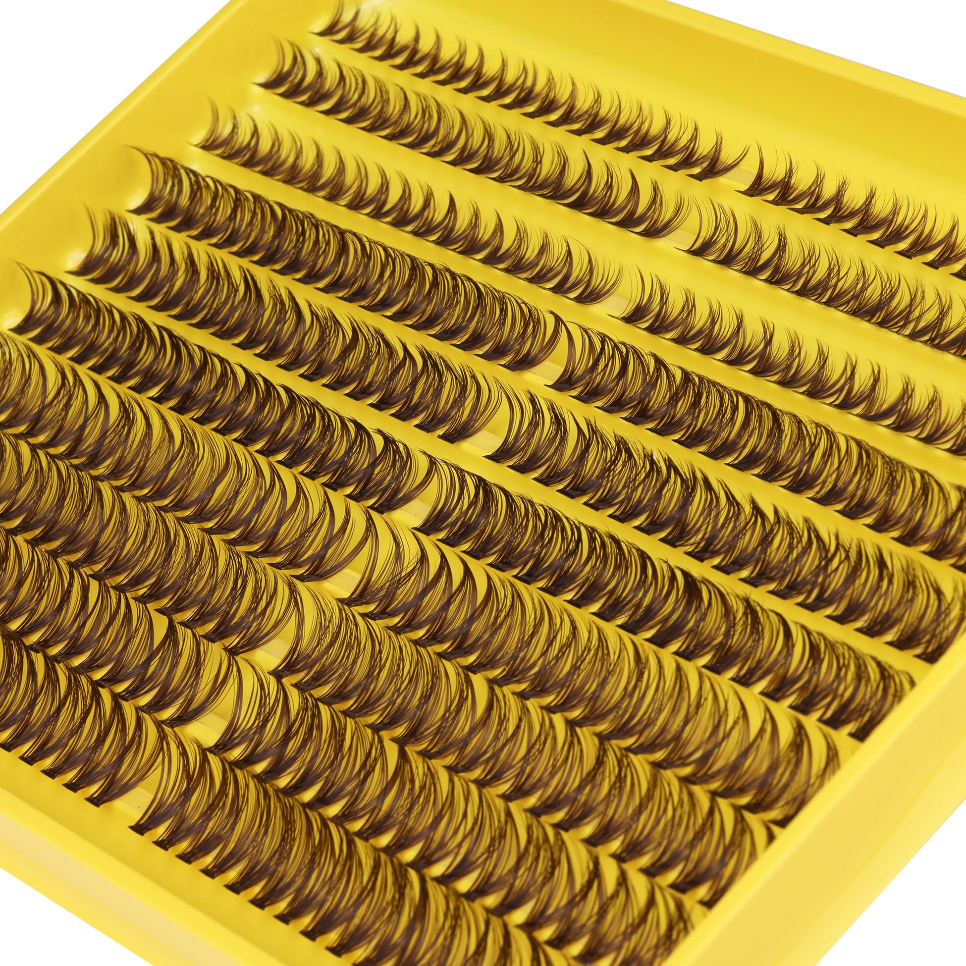 360Pcs Brown Lash Clusters DIY Eyelash Extensions Natural Look Cluster Lashes 5 Length Mixed Individual Lashes CC Curl Faux Mink False Eyelashes by ALICE