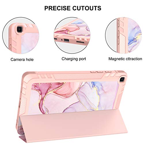 PIXIU compitable with Samsung Galaxy Tab A 8.0 2019 Case T290 T295, Slim Lightweight Stand Folio PU Leather Case for Tab A 8.0 2019 without S Pen Model SM-T290 (Wi-Fi) SM-T295 (LTE) (Purple Marble)