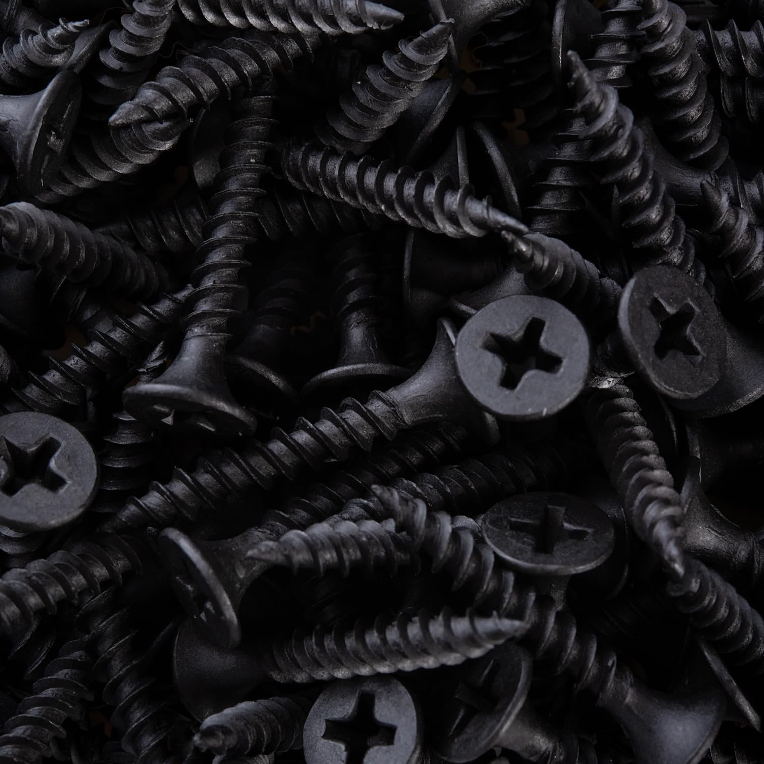 TPOHH 100 PCS #8 X 5/8 Inch Black Oxide Coated Flat Head Phillips Wood Screw, Stainless Steel 18-8 (A2) Fully Threaded 8 X 5/8'' Multipurpose Screws