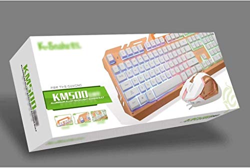 HJJWL Gaming Keyboard and Mouse, Keyboard and Mouse Set,Backlit Mechanical Feel Business Office Keyboard Colorful Breathing Backlit Gaming Mouse for Working or Primer Gaming,Office Device