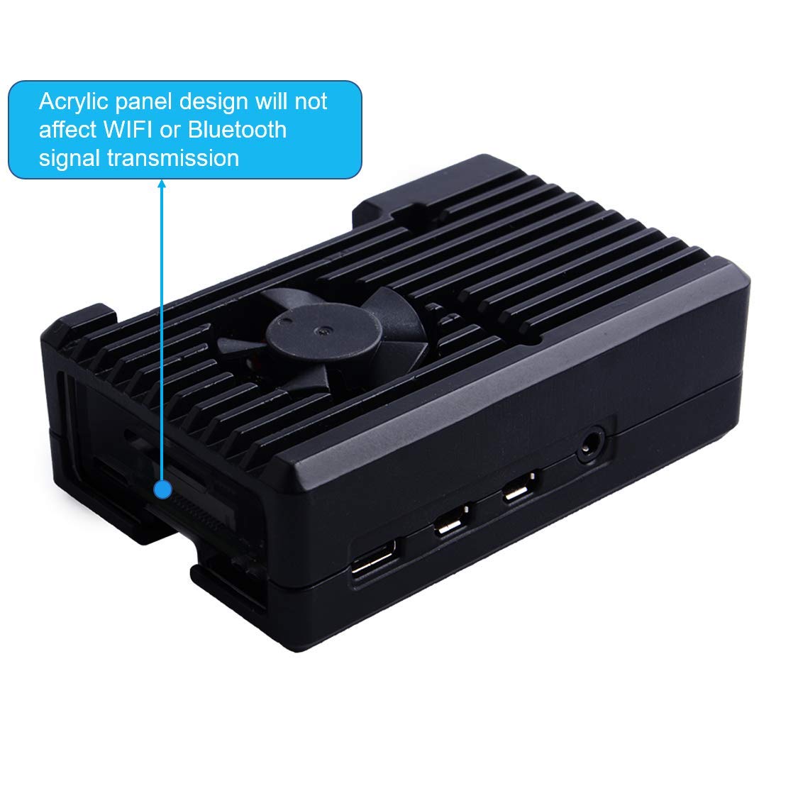 GeeekPi Armor Case with PWM Fan for Raspberry Pi 4, Pi 4 Passive Aluminum Alloy Case with PWM Cooling Fan for Raspberry Pi 4 Model B/Pi 4B/Pi 4 (3510 PWM Fan)