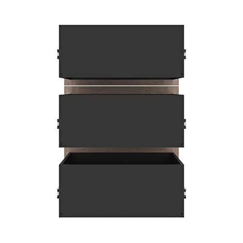 Bestar 3 Drawer Set for Pur Shelving Unit in Rustic Brown