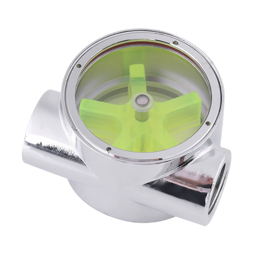 Water Indicator,Tungsten Alloy G1/4" Standard Female to Female Thread Computer Water Cooling Indicator