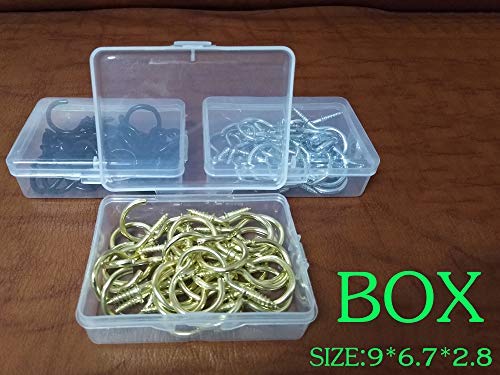 donjon VONVOFF 1.73 Inches Ceiling Hooks,Black Wall Hooks for Hanging Plants,Kitchen Hooks,Drop Ceiling Hooks,Cup Hooks,Great for Indoor & Outdoor Use(30 Packs)
