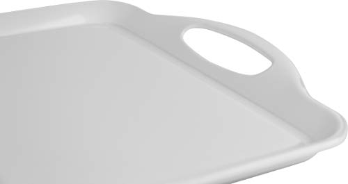 Calypso Basics Rectangular and Tidbit Serving Tray Set, White