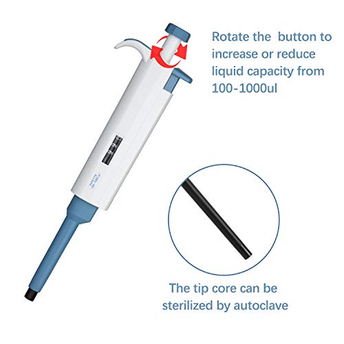 NestEcho Lab Single-Channel Pipettor,Adjustable Pipette 100-1000ul microliter Volume