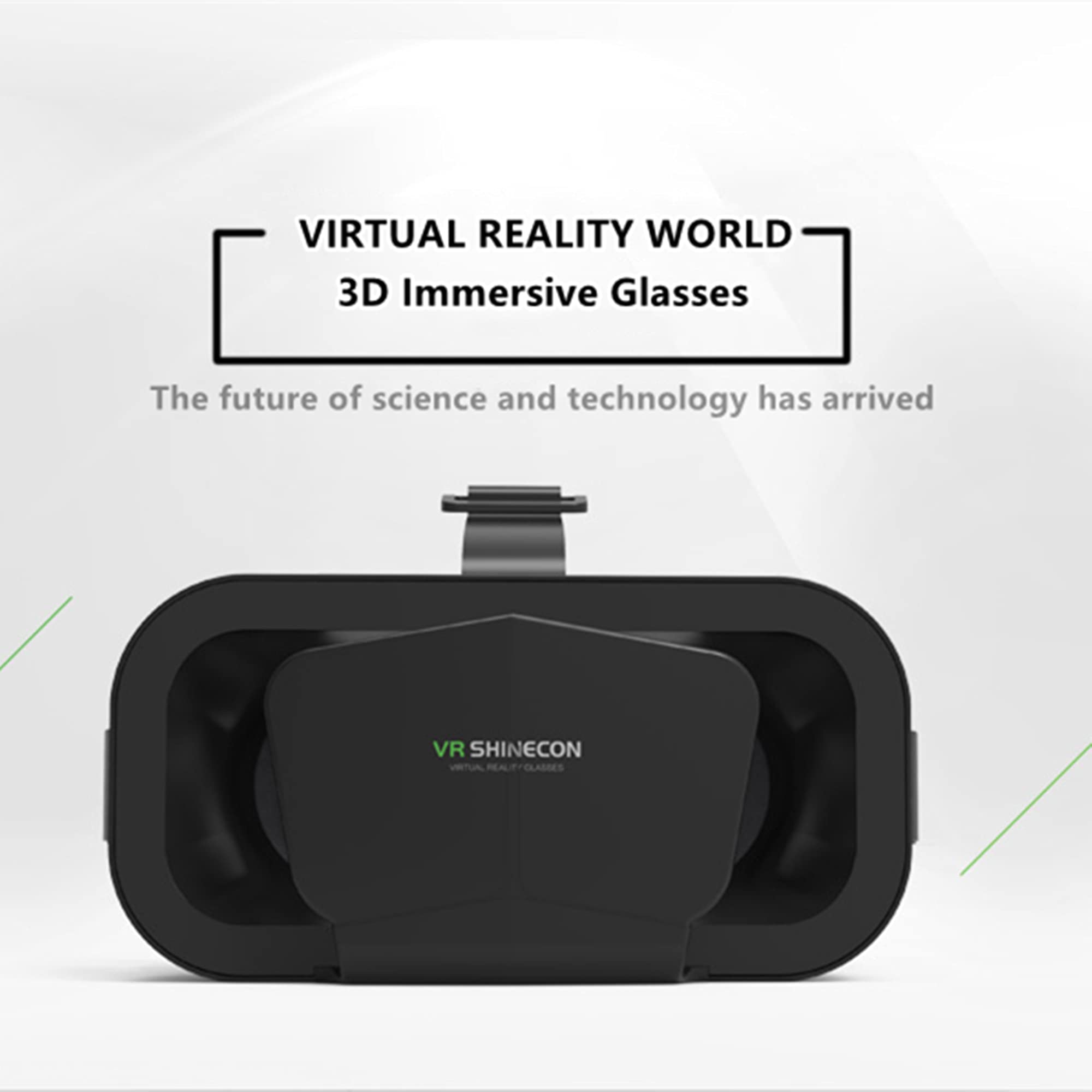 3D VR Headset with Controller, Virtual Reality Glasses with Blu-ray Eye Protected Light & Small, Watch Movies, Video & Play Game, Support 4.7-7.0” Smartphone. (with Remote Control)