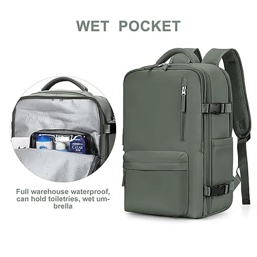 Alkyne Bidmanba Backpack, Large Travel Backpack Waterproof Hiking Rucksack, 15.6 Inch Laptop Backpack Grey College Backpack (Black)