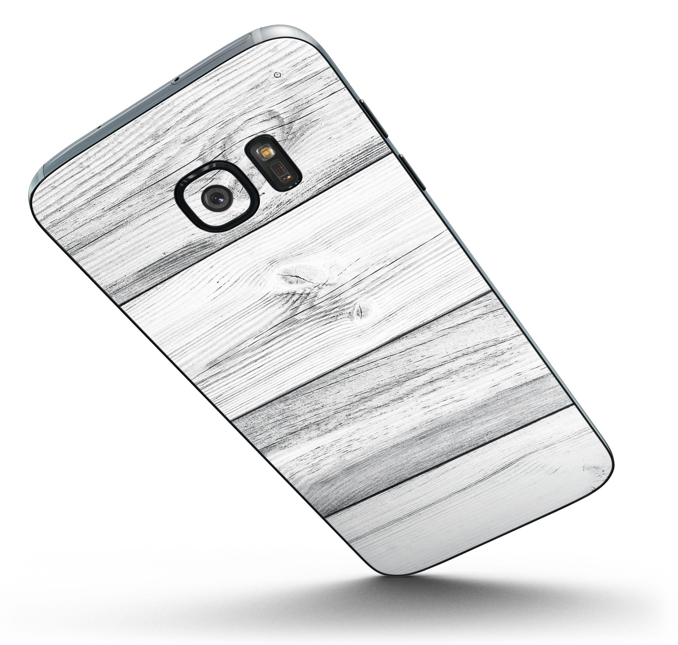 Design Skinz Design Skinz White & Gray Wood Planks Full-Body Wrap Decal Skin-Kit for The Galaxy S9 Plus