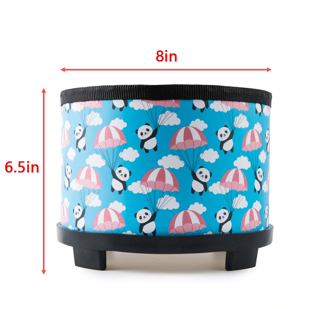 Bongo Floor Tom Drums Set for Kids: Childrens Drum Percussion Music Instrument with 2 Mallets - Preschool Montessori Floor Babies Drum (Blue 8" )