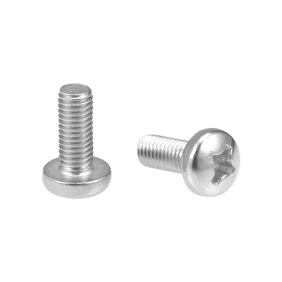 uxcell M8x20mm Machine Screws Pan Phillips Cross Head Screw 304 Stainless Steel Fasteners Bolts 5Pcs