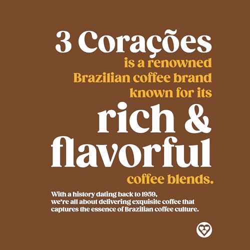 3 Coracoes Extra Forte Brazilian Ground Coffee - Dark Roast Coffee - 35 Ounce | Pack of 2 - Ground Coffee Dark Roast - Dark Roast - Dark Roast Ground Coffee