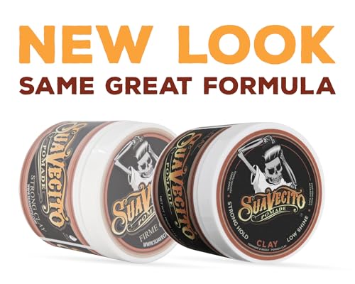 Suavecito Pomade Firme Clay 4 oz, 1 Pack - Strong Hold Hair Clay For Men - Low Shine Matte Hair Clay Pomade For Natural Texture Hairstyles