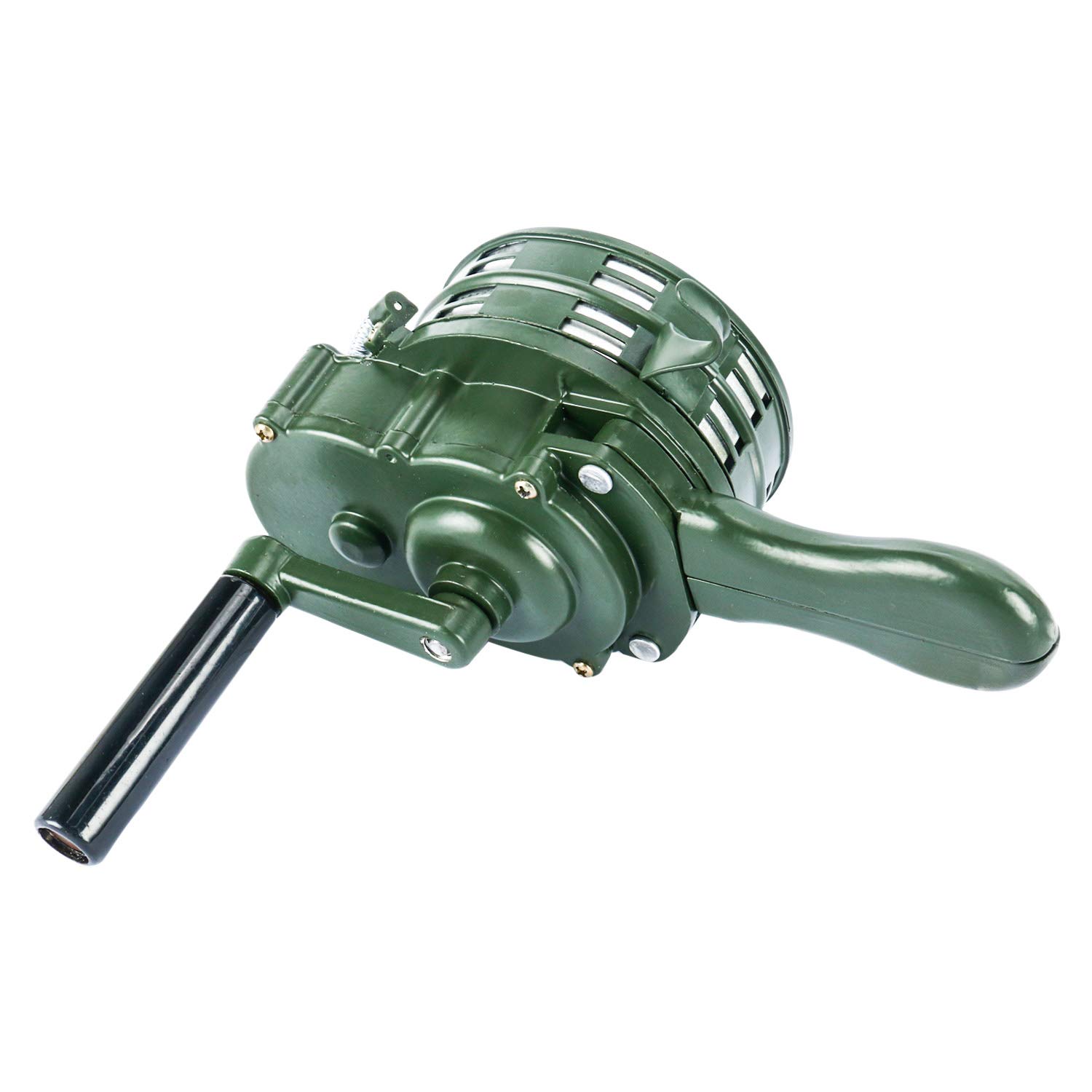 YaeGarden Loud 110±2dB Mount Metal Hand Crank Portable Metal Alarm/Siren