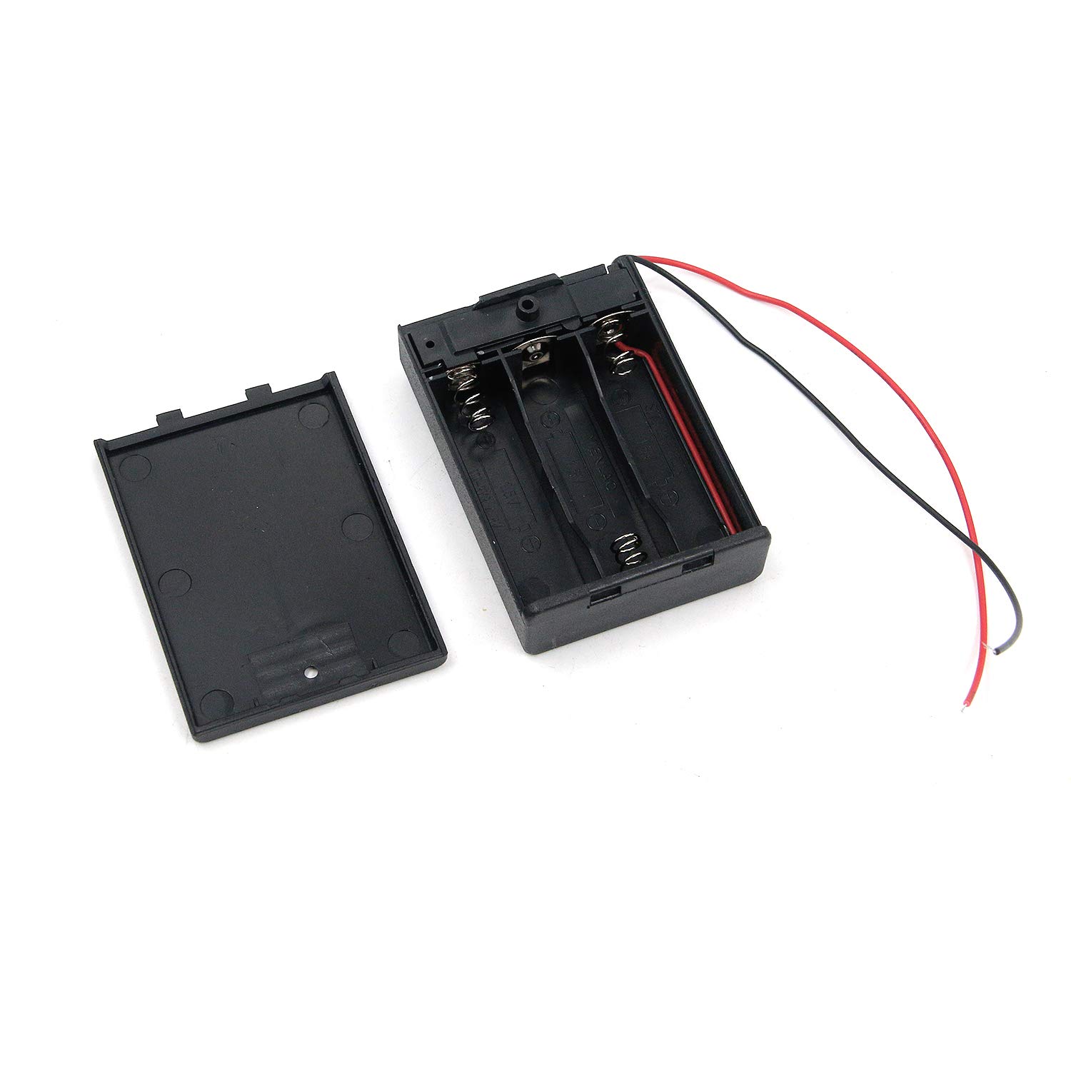 MY MIRONEY 3 x1.5V AA Battery Holder with ON/Off Switch Plastic Battery Holder Case Battery Box Pack of 5