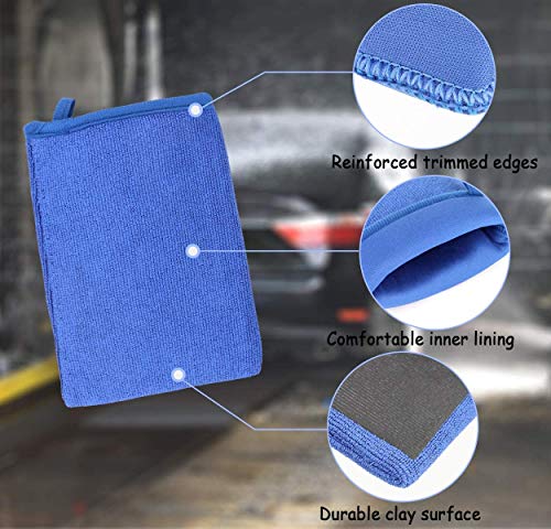 AIVS Clay Mitt, Fine Grade Clay Bar Mitt Surface Prep Mitt Finish Clay Bar Mitt Wash Mitt Clay Eraser Mitt for Auto Detailing Clay Bar Alternative Novel Detailing Tool & Kit,1-Pack