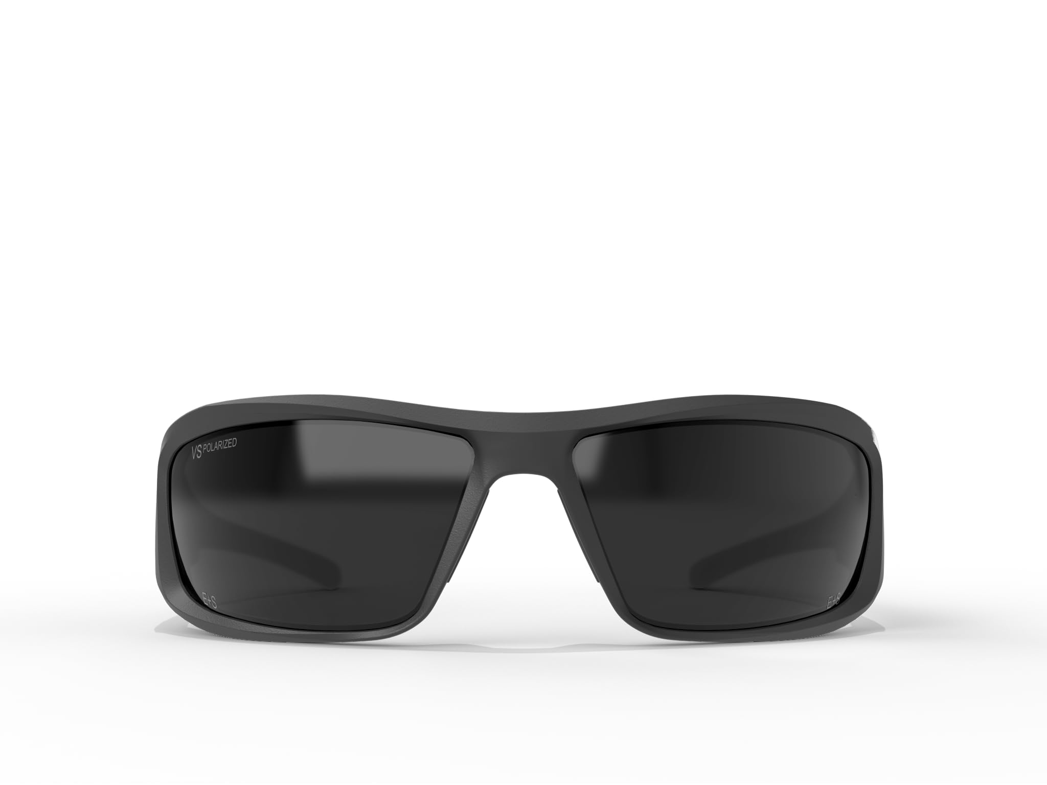 EDGE Brazeau Safety Glasses, Polarized Lenses, Non-Slip, Impact/Scratch Resistant, 99.9% UV Protect, ANSI Z87 Rated (Black, Polarized Smoke Vapor Shield)