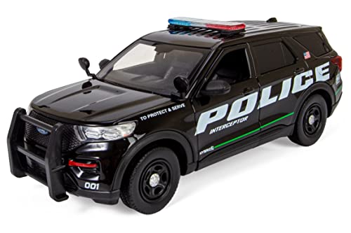 All Star Toys 2022 Ford Explorer Police Interceptor Utility Promo 1:24 Diecast Model Car Exclusive Motormax 76992
