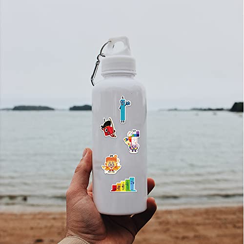 52PCS Numberblocks Stickers for Laptop and computer, Digital building blocks for children's enlightenment Waterproof Vinyl Stickers for Water Bottle Skateboard Guita Car Bumper Luggage,Cartoon Art Graffiti Decals for Kids Girls Teens Adults (Enlightenment