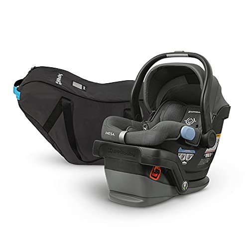 UPPAbaby MESA Infant Car Seat - Jordan (Charcoal Melange) Wool Version + Travel Bag for MESA