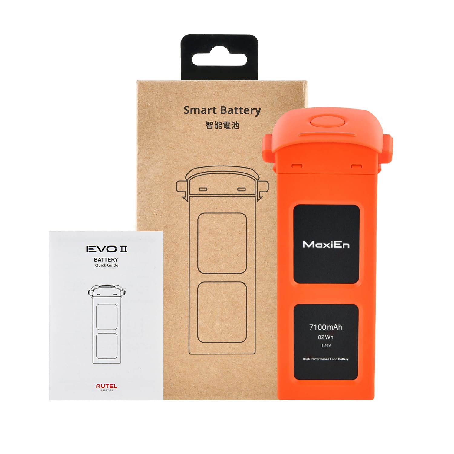 Autel Robotics EVO II Intelligent Battery, 2025 EVO II Battery Fit Autel EVO 2 EVO 2 Pro EVO 2 Enterprise RTK Dual 640T Drones (V2 & V3), 7100mAh 11.55V, Autel Original Smart Battery