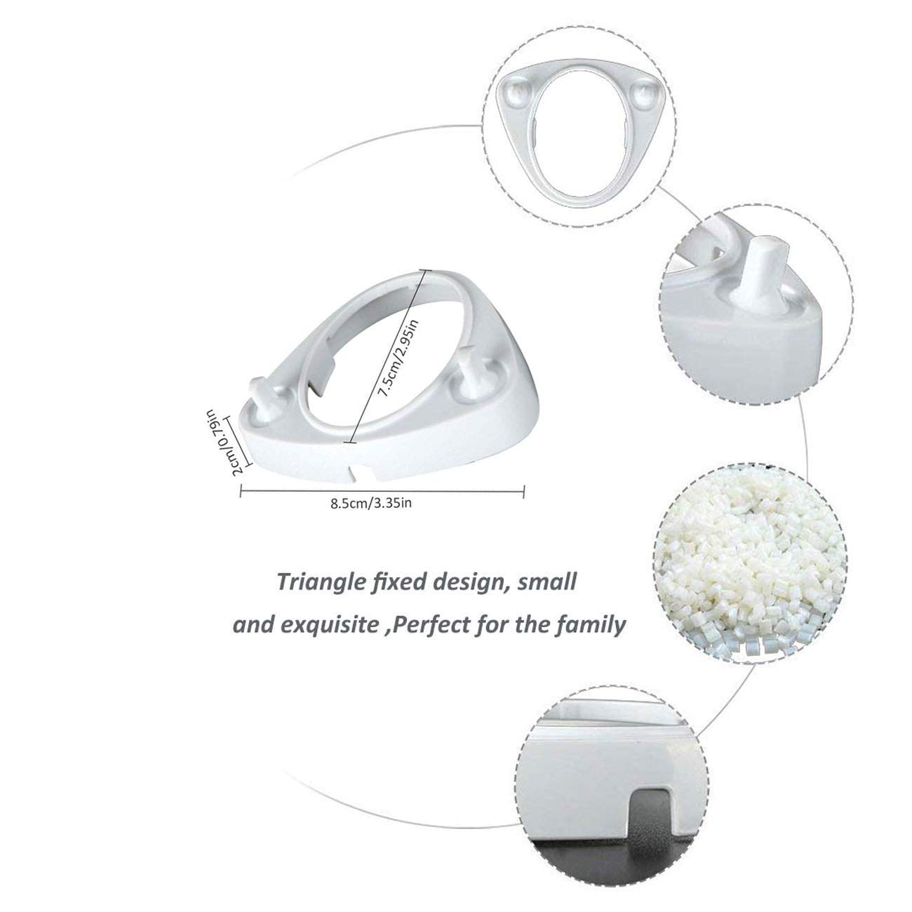 BSGB 6PCS Plastic Travel Electric Toothbrush Heads Cover Protective Cap Case for Oral-B Electric Replacement Tooth Brush Keep Germ Dust Away (Long)
