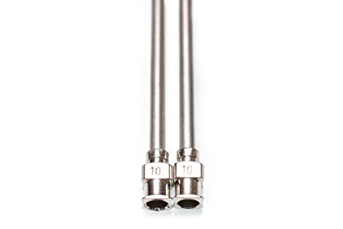 Dispense All - 10 Gauge 12 Inch (1 Foot) Blunt Tipped Dispensing Needles, Stainless Steel, Luer Lock, 2 Count