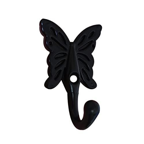 AOLZUNK 5 pcs Butterfly Wall Hook Hanger Coat Towel Hangers Vintage Hook for Hanging Clothes Hook Up Towel Coat Hat Scarf Jacket