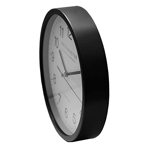 Always Home Westminster Clock Company 8 Inch Quartz Wall Clock (Standard Clock) Ticking/Battery Operated for School Office Classroom