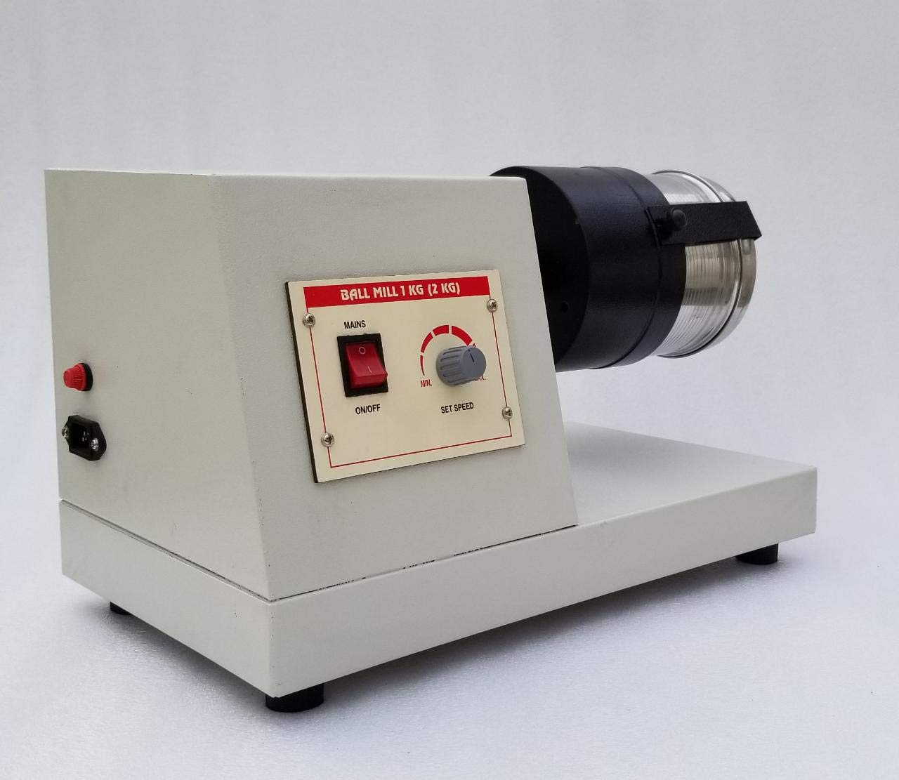 Yantra 110 V Laboratory Ball Mill 2 kg Motor Driven Heavy Duty with 10 Big Stainless Steel Balls (15 mm) and 35 Small Stainless Steel Balls (8 mm)