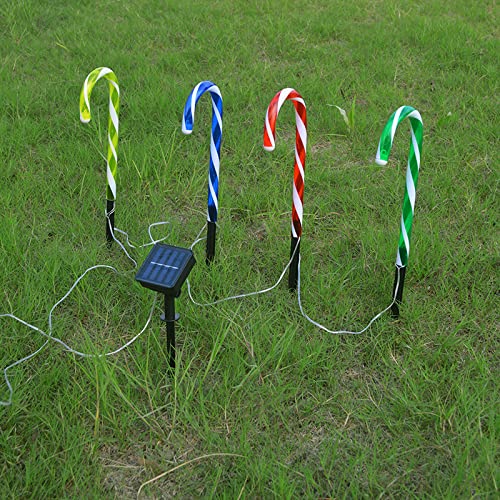 Christmas Candy Cane Lights,Solar Christmas Light, Christmas Candy Cane Pathway Lights, Christmas Decoration, for Home Garden New Year Holiday Lights