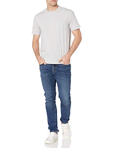 Amazon Essentials Men's Regular-Fit Short-Sleeve Crewneck Pocket T-Shirt, Pack of 2, Bright Green/Light Grey Heather, XX-Large