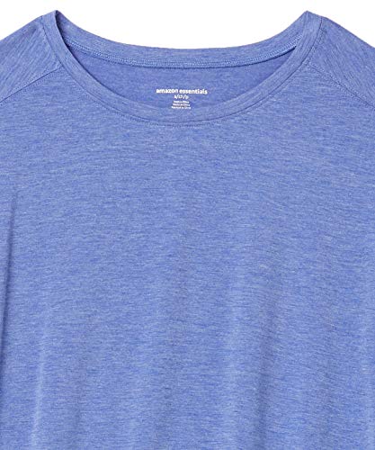 Amazon Essentials Women's Studio Relaxed-Fit Lightweight Crewneck T-Shirt (Available in Plus Size), Bright Blue Heather, XX-Large