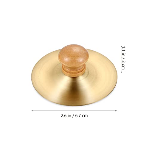 4Pcs Finger Cymbals with Wooden Handles, Finger Cymbals Percussion Instrument, Mini Belly Dance Finger Cymbals Hand Cymbal, Metal Finger Zills,7cm/2.75in