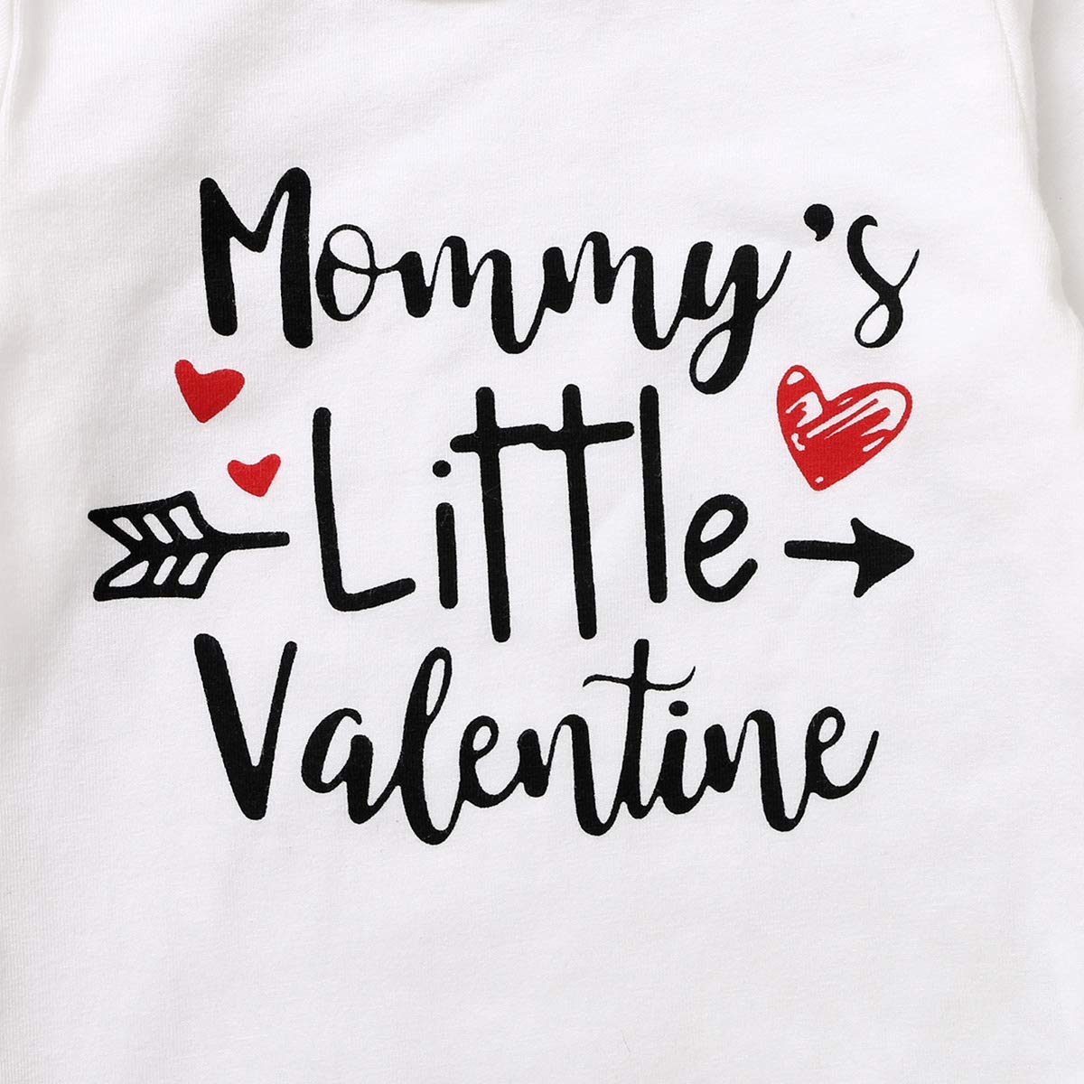 Singcoco Baby Boy Valentine's Day Outfit Newborn Mommy's Little Valentine Bodysuit (Red, 0-3 Months)