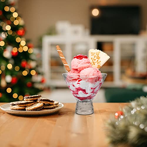 Angoily Glass Dessert Cups Dessert Cups Footed Glass Dessert Bowls Cups Ice Cream Goblets Trifle Tasters Salad Cocktail Glass Appetizer Cups for Pudding Yogurt Cupcake Trifle Bowl