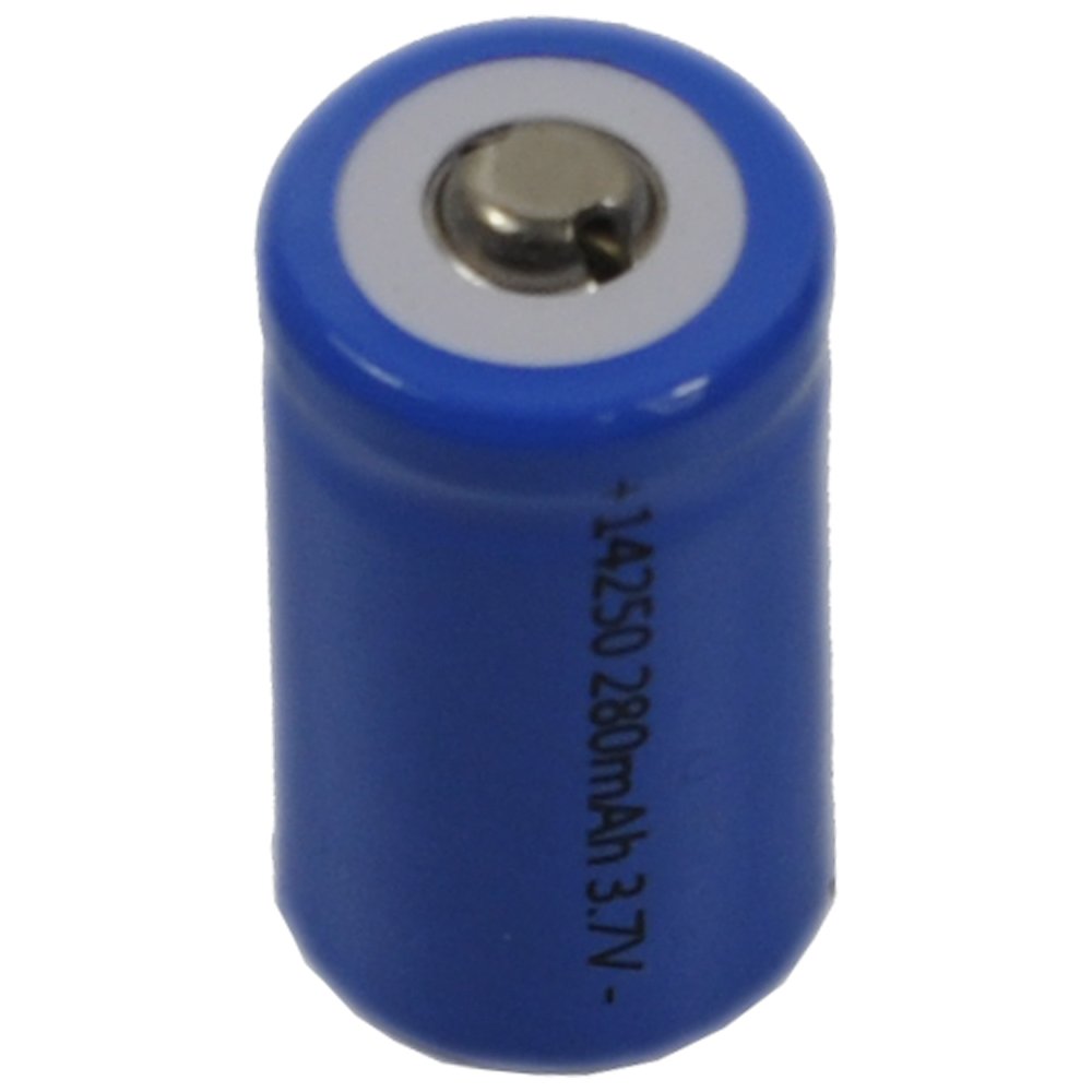 BTBAI 6X 14250 LS14250 CR14250 1/2 AA Battery top Button Rechargeable 3.7V Li-ion for LED Flashlight Torch Headlamp Instrument and Equipment Tools 280mah s1a