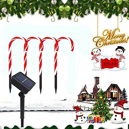 Christmas Candy Cane Lights,Solar Christmas Light, Christmas Candy Cane Pathway Lights, Christmas Decoration for Home Garden, New Year Xmas Lawn Lights,8pcs