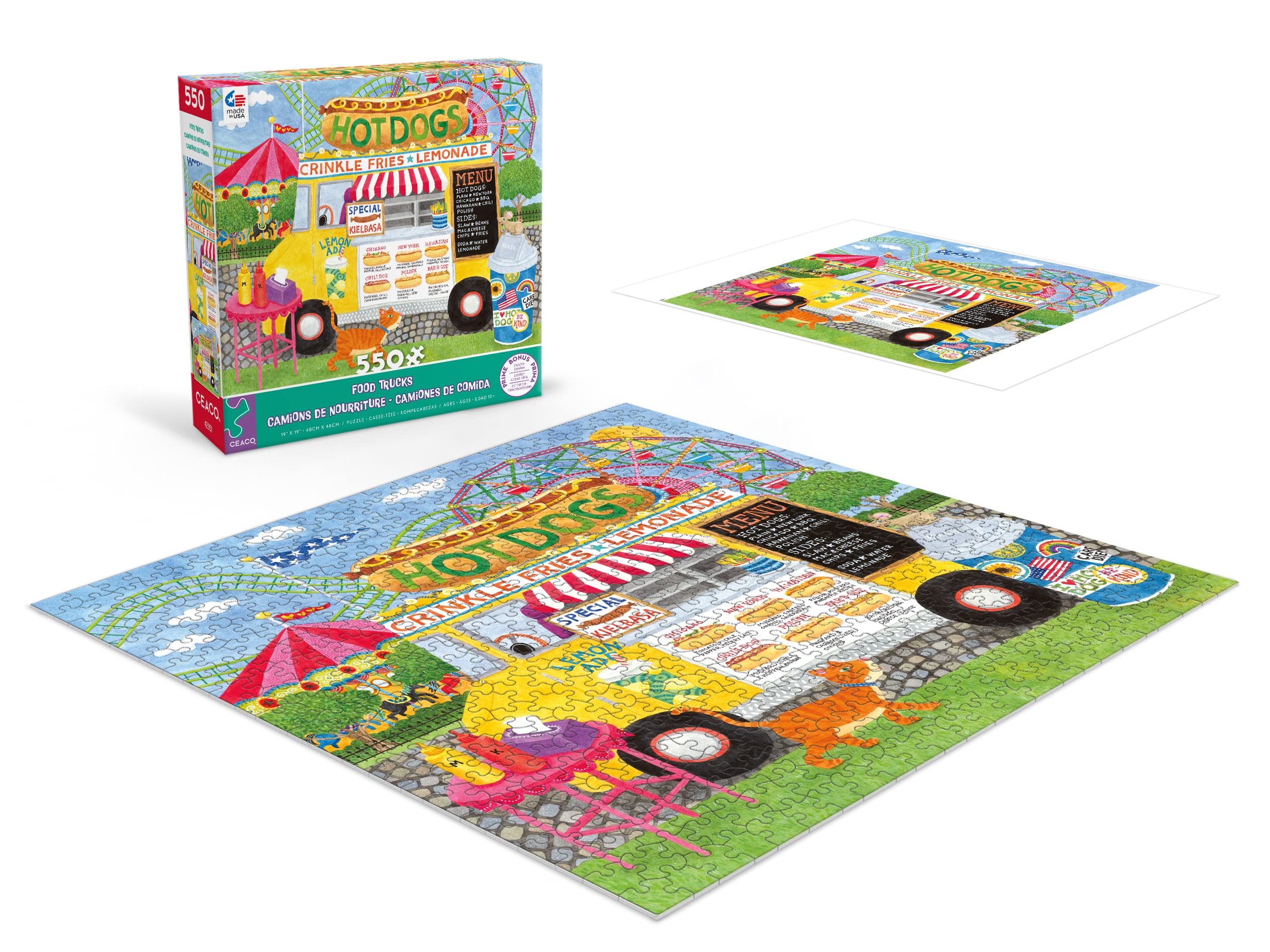 Ceaco - Food Trucks - Hot Dog Truck - 550 Piece Jigsaw Puzzle