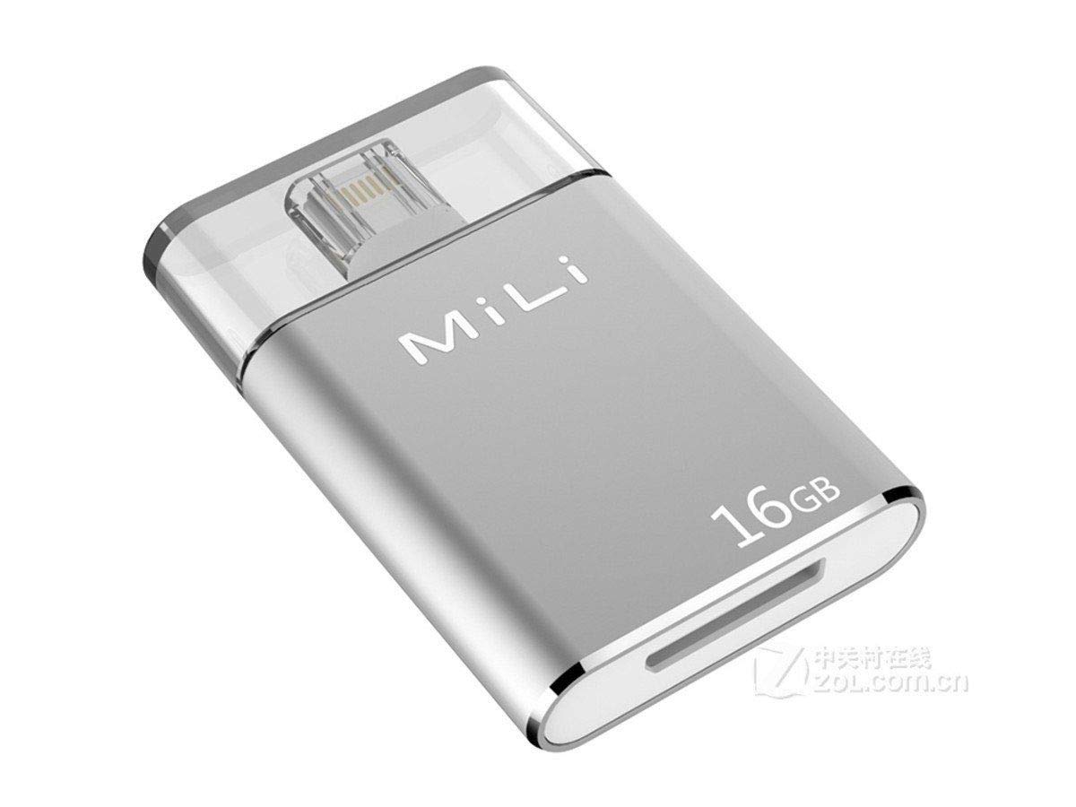 MiLi HI-D92 Silver iData Pro 16GB Portable Storage USB Flash Drive for iPhone