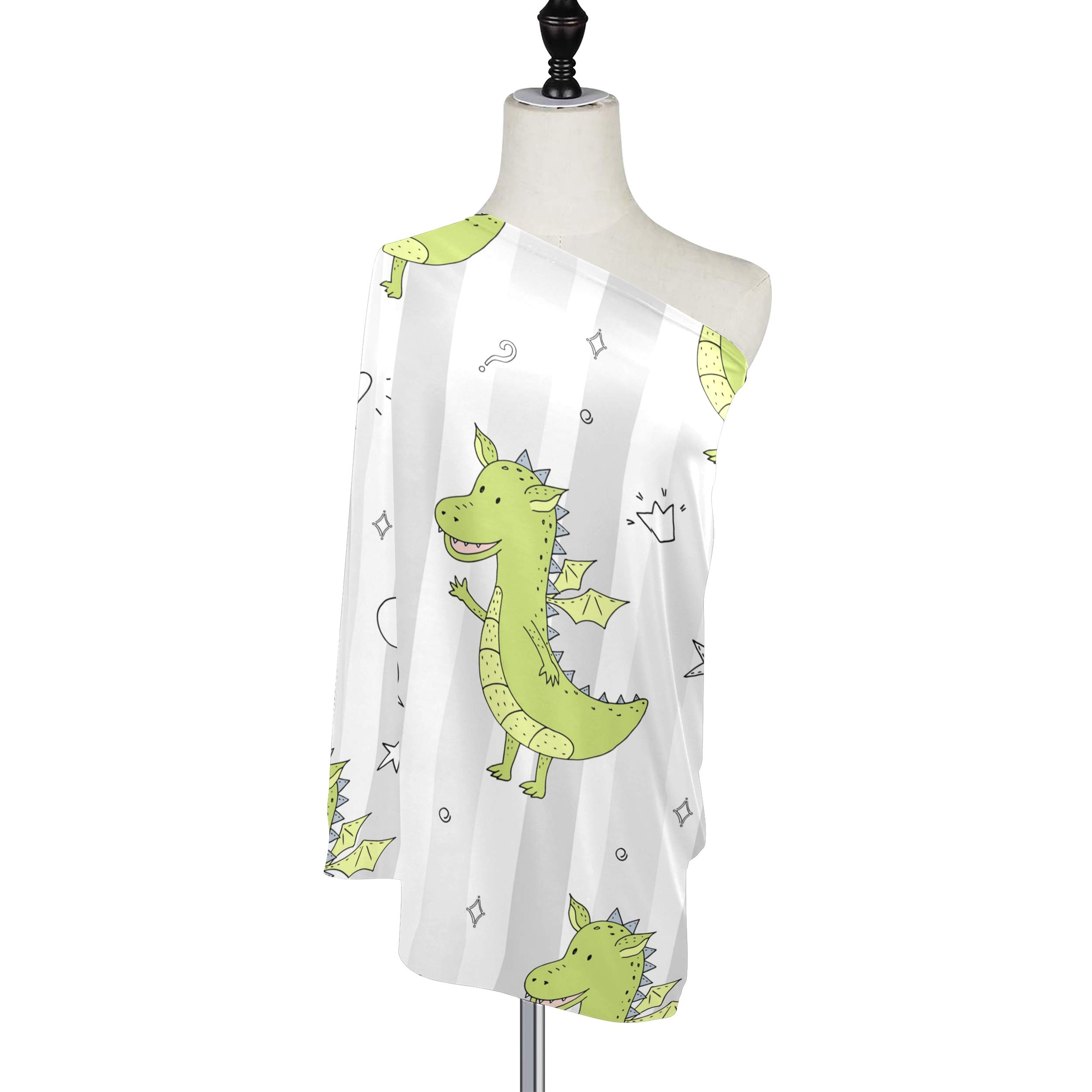 Nursing Cover Breastfeeding Scarf Funny Dragons- Baby Car Seat Covers, Stroller Cover, Carseat Canopy (d)