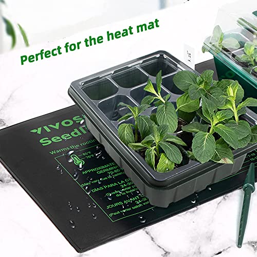 Anothera 30-Set Seed Starter Tray and Garden Propagator Kit (12 Cells Per Tray,Total 360 Cells) with Adjustable Humidity Dome and Base Greenhouse Grow Trays for Seeds Growing Starting(Dark Green)