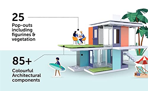 Arckit Coastal Living Building Blocks Kit, STEM Educational Toy, Miniature House Kit Model House, Architecture for Kids, Unique Gift for Adults & Kids